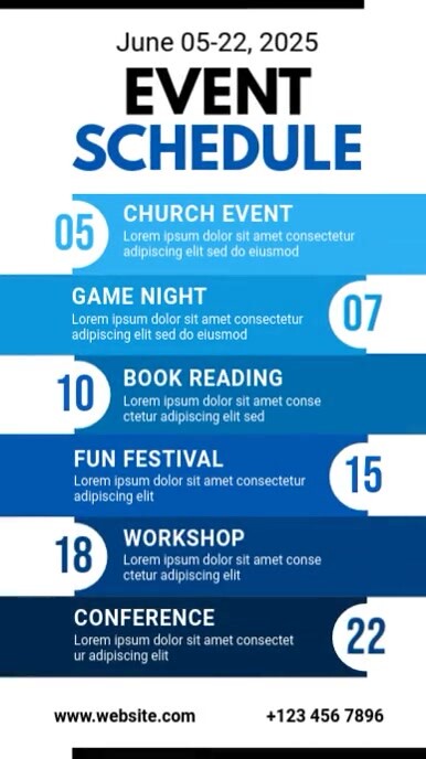 Event Schedule Template | PosterMyWall