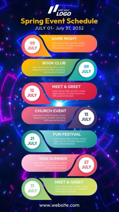 Event Schedule Video Template | PosterMyWall