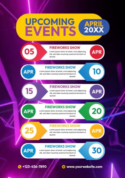 Event Schedule Video Template | PosterMyWall