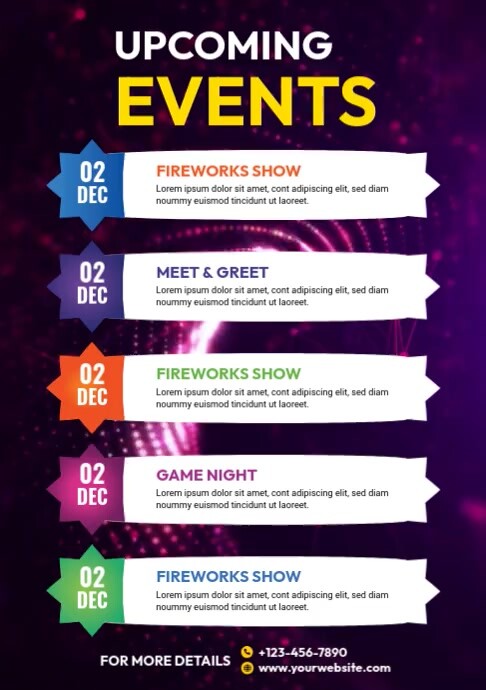 Event Schedule Video Template | PosterMyWall