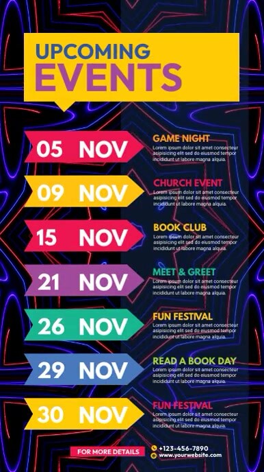Event Schedule VideoTemplate | PosterMyWall