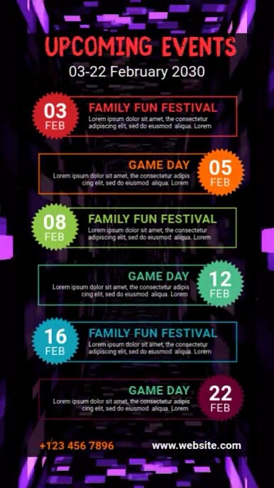 Plantilla de Event Schedule WhatsApp Status Template | PosterMyWall