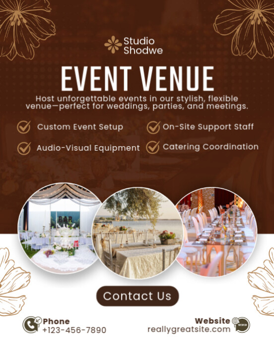 EVENT VENUE RENTAL PROMOTION INSTAGRAM POST Template | PosterMyWall