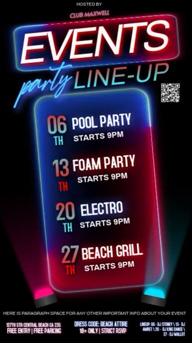 Events Calendar Design Template | PosterMyWall