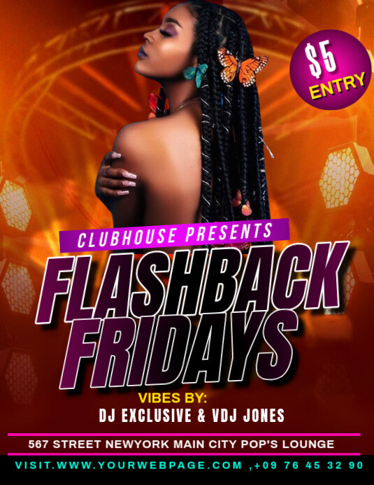 events flyers, flashback party posters Template | PosterMyWall
