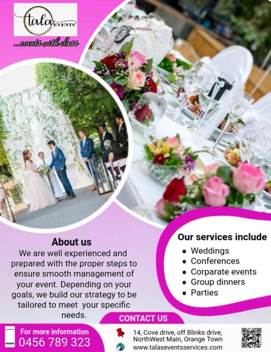 Plantilla de Events planning services flyer | PosterMyWall