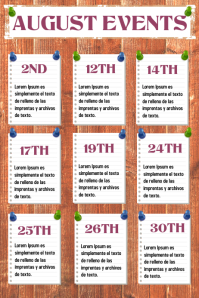 Upcoming events Schedule calendar Flyer Template | PosterMyWall