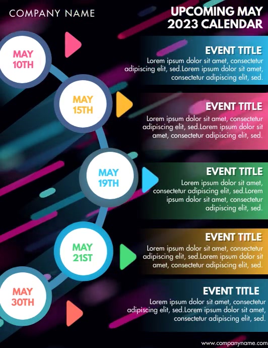 Plantilla de events schedule | PosterMyWall