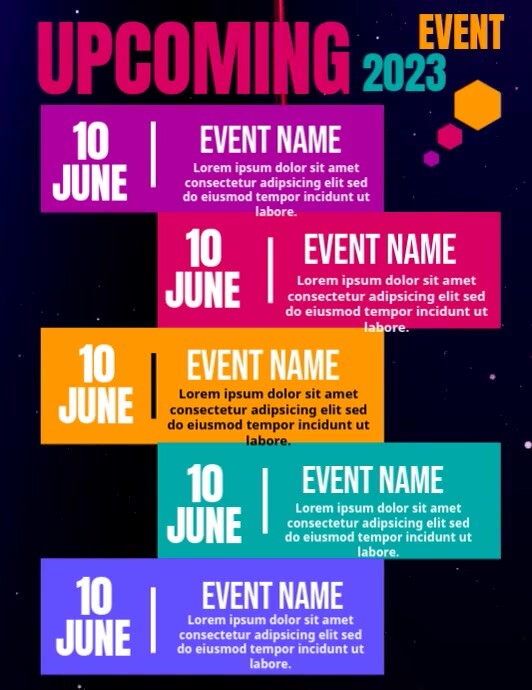 Copy of events schedule | PosterMyWall