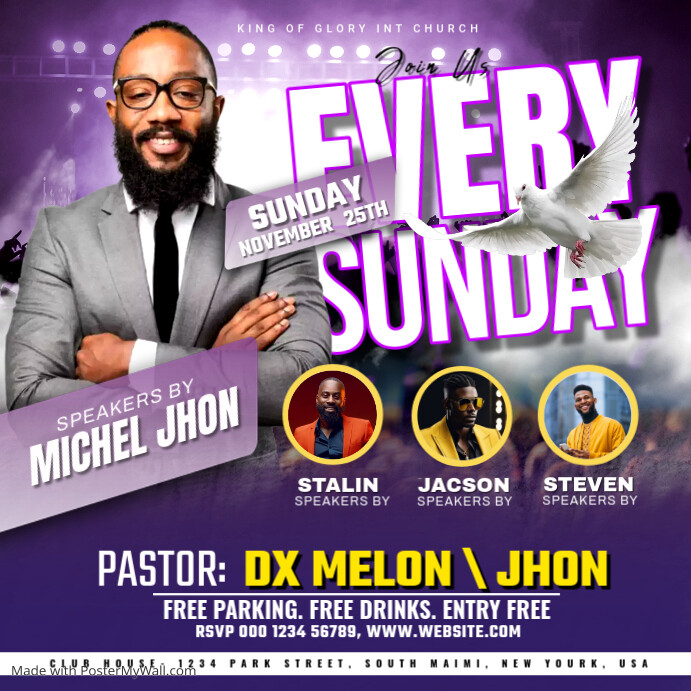 Copy of EVERY SUNDAY CHURCH | PosterMyWall