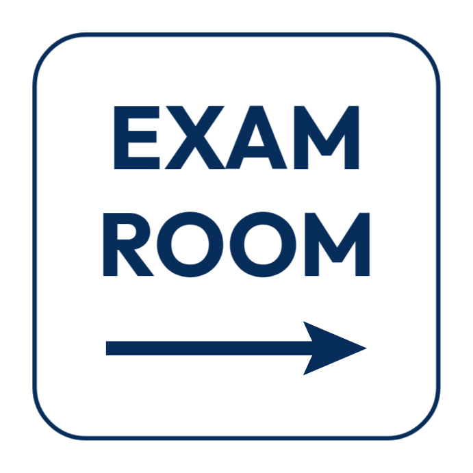 exam room directions sign Template | PosterMyWall