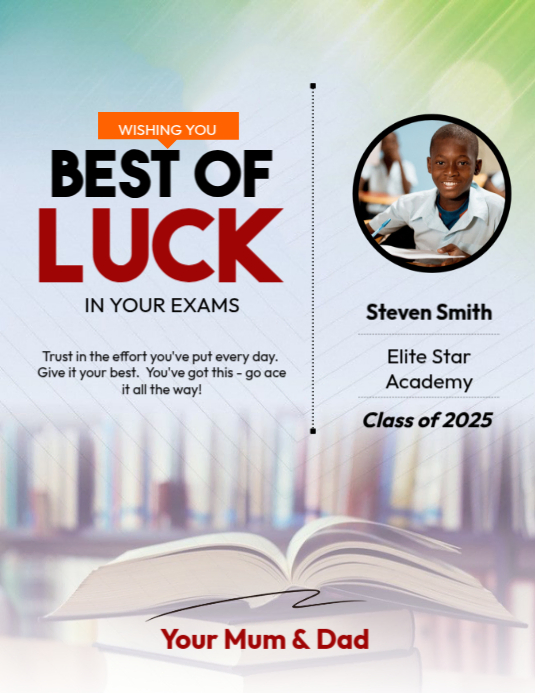 Exam success card design Template | PosterMyWall