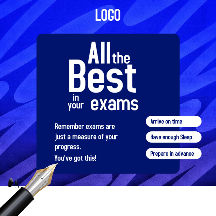 Copy of Exam success card | PosterMyWall