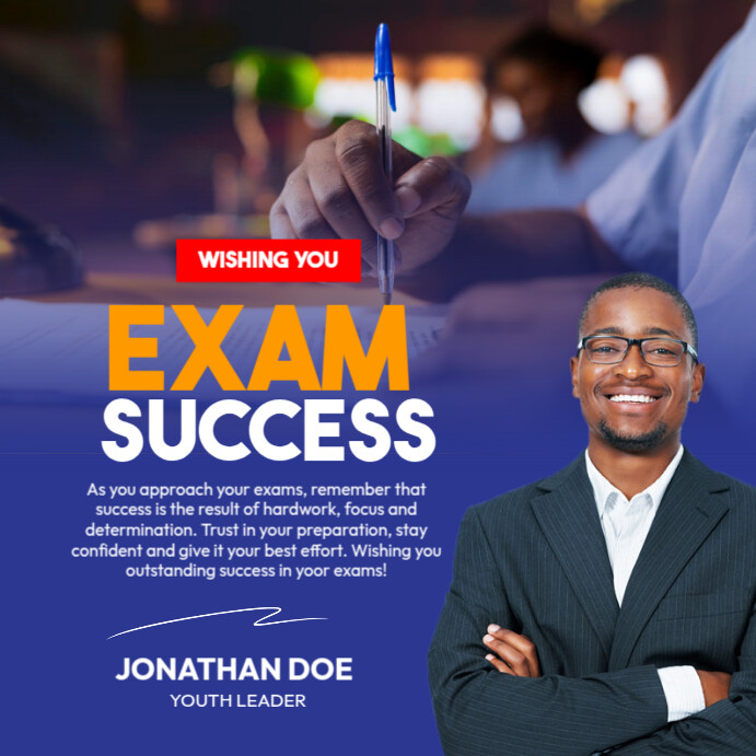 Copy of Exam success card | PosterMyWall