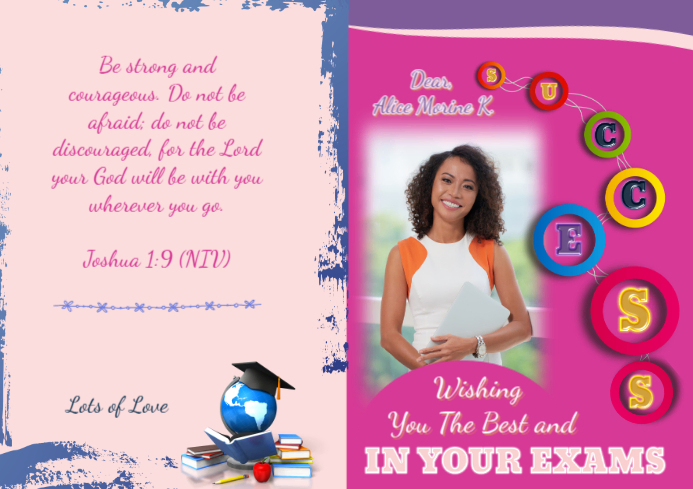 Exam Success Card Editable Template | PosterMyWall