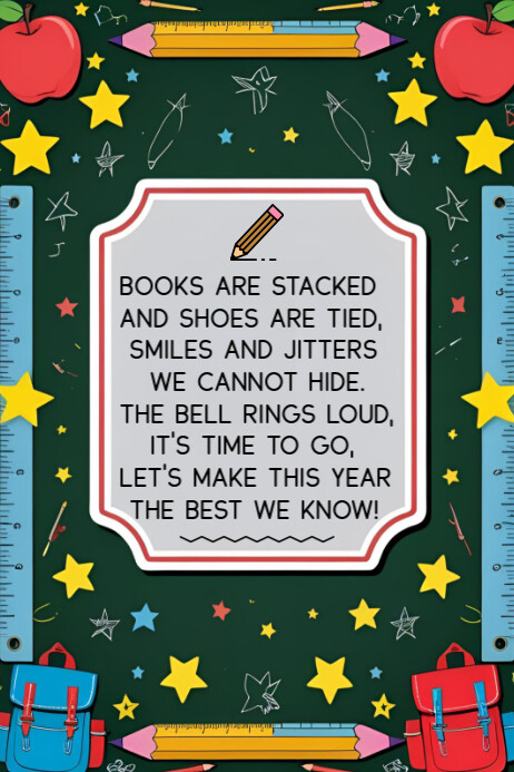 Excitement Cannot Be Erased Back to School Gift Tag Template | PosterMyWall