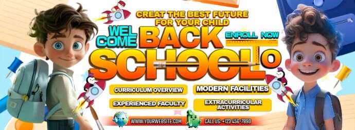 Exciting Back to School Adventure Awaits Template | PosterMyWall