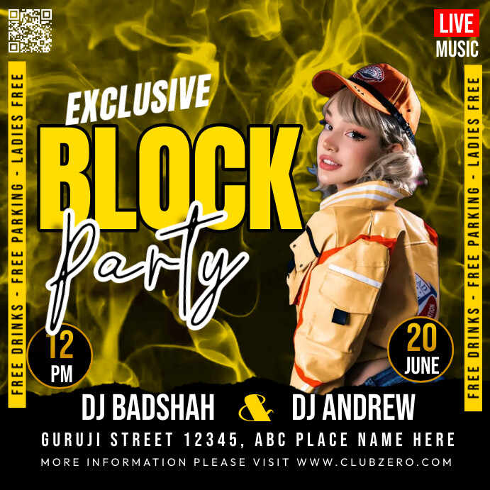 exclusive block night party Template | PosterMyWall