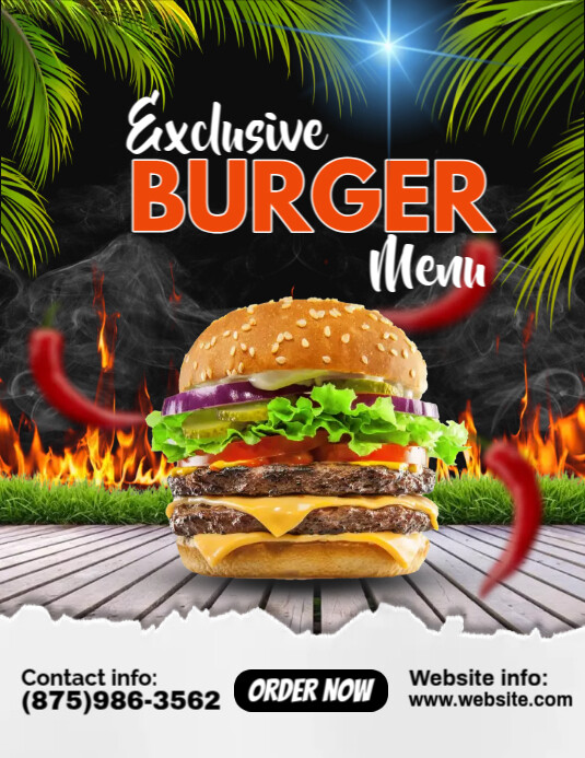 Exclusive Burger Template | PosterMyWall