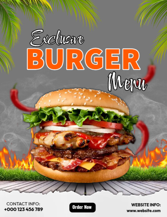 Plantilla de Exclusive Burger Flyer | PosterMyWall