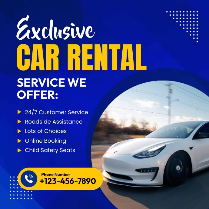 Exclusive Car Rental Template | PosterMyWall