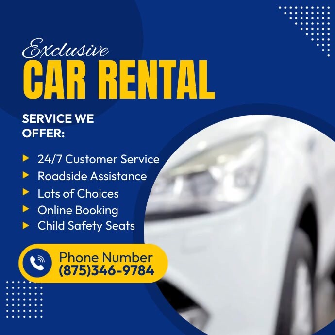 Exclusive Car Rental Template | PosterMyWall