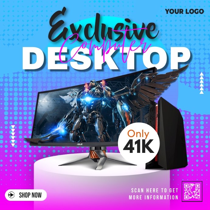 Exclusive Dekstop Template | PosterMyWall