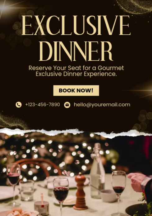 exclusive dinner template | PosterMyWall
