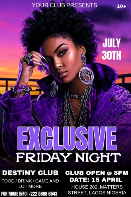 Exclusive Friday night Template | PosterMyWall