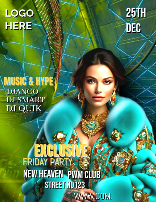 Exclusive Friday party flyer Template | PosterMyWall
