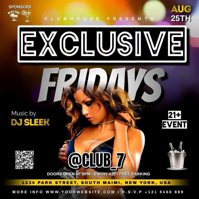 EXCLUSIVE FRIDAYS PARTY FLYER TEMPLATE | PosterMyWall