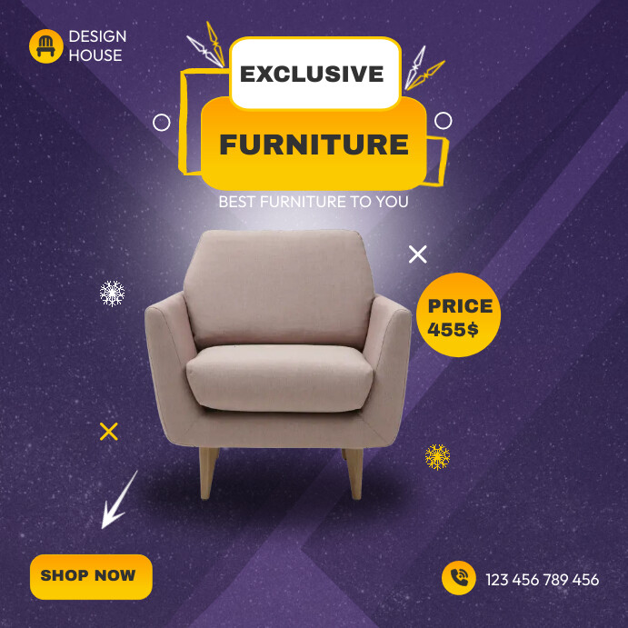 Exclusive furniture post template design | PosterMyWall