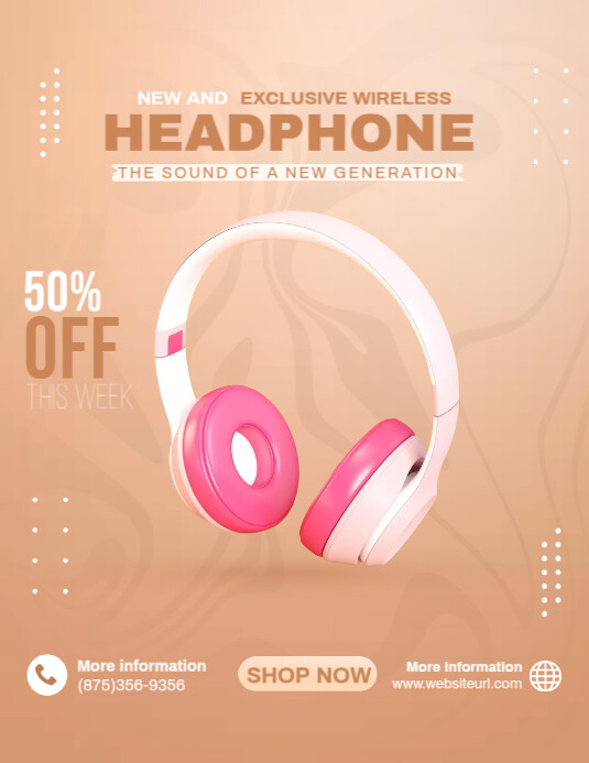 Exclusive Headphone Template | PosterMyWall