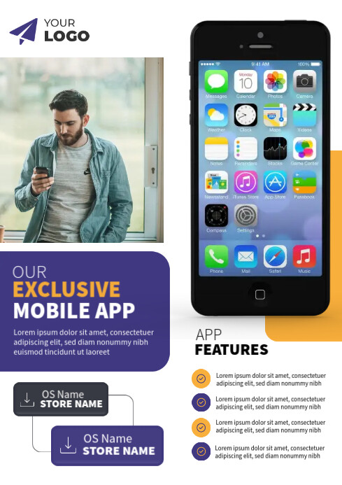 Exclusive Mobile App Ads Template | PosterMyWall