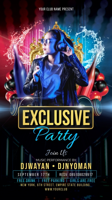 Exclusive Party Flyer / Poster Template | PosterMyWall