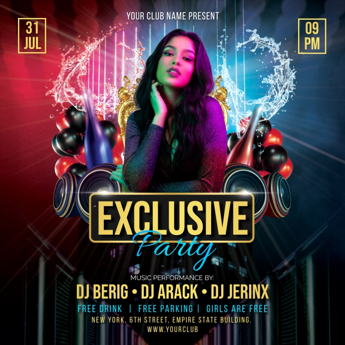 Exclusive Party Flyer / Poster Template | PosterMyWall