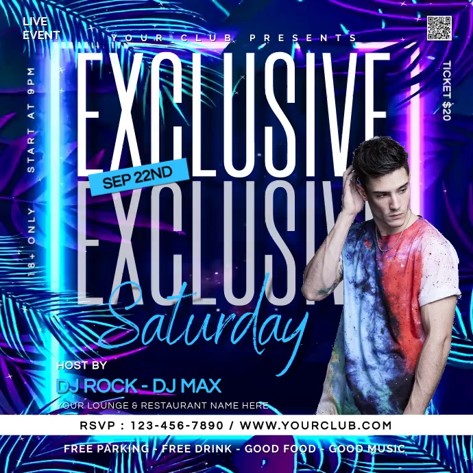 Exclusive Saturday Template | PosterMyWall