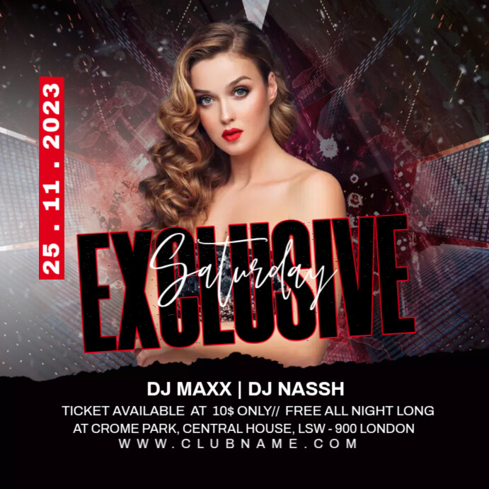 Copy of Exclusive Saturday | PosterMyWall