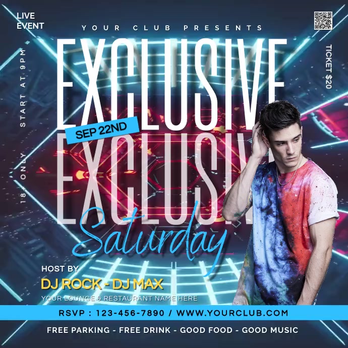 Exclusive Saturday Template | PosterMyWall