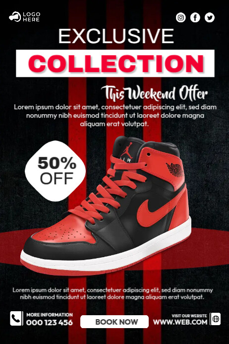 Exclusive Shoes Collection Template | PosterMyWall