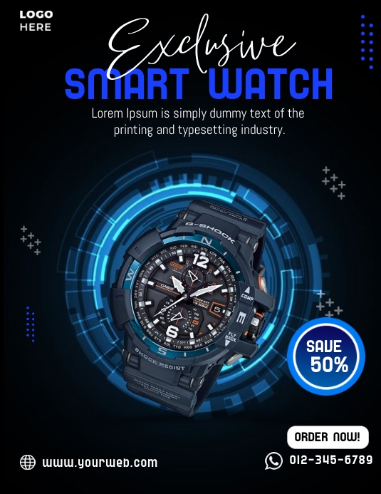 Exclusive Smart Watch Promo Template | PosterMyWall