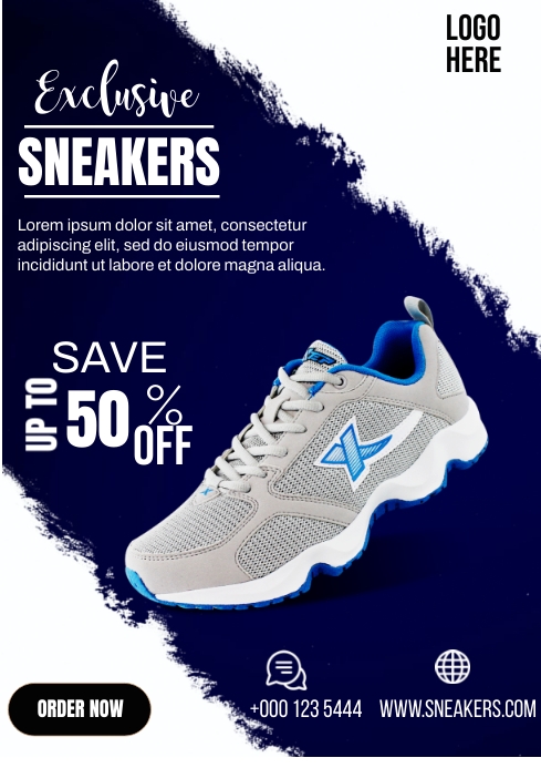 Plantilla de Exclusive Sneakers Ads | PosterMyWall