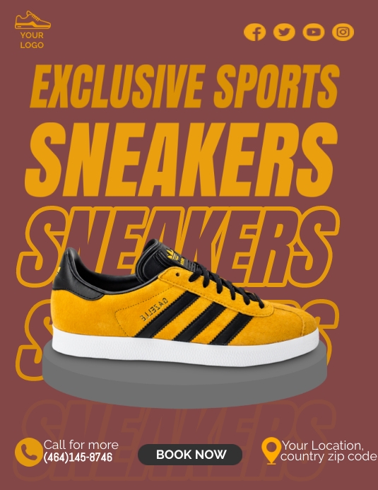 Exclusive Sports Sneakers Ads Template | PosterMyWall