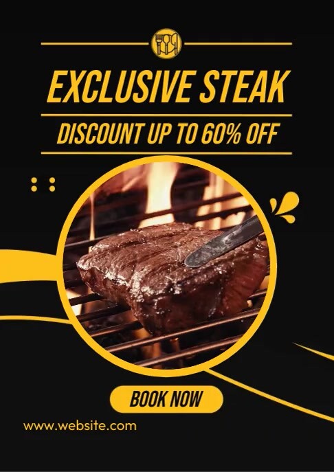 Exclusive Steak Ads Template | PosterMyWall