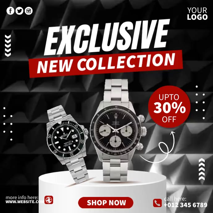 Plantilla de Exclusive Watch Ads | PosterMyWall