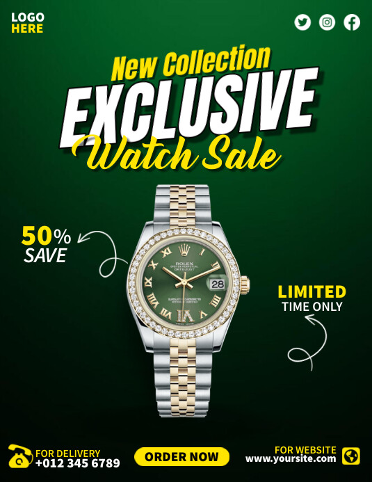 Exclusive Watch Ads Template | PosterMyWall