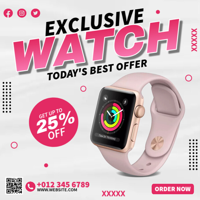 Exclusive Watch Ads Template | PosterMyWall