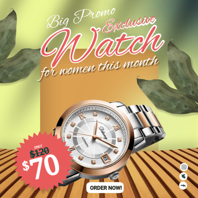 Exclusive Watch Ads Template | PosterMyWall