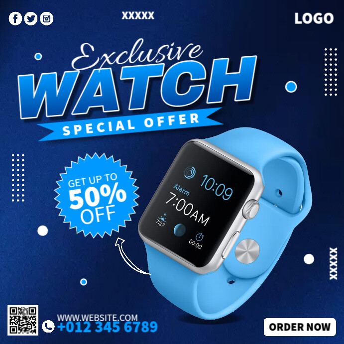 Exclusive Watch Template | PosterMyWall