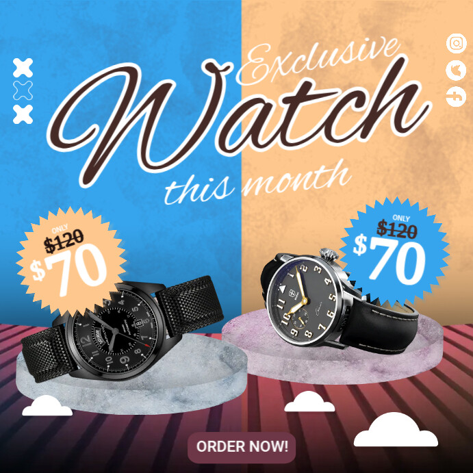 Exclusive Watch Promo Ads Template | PosterMyWall